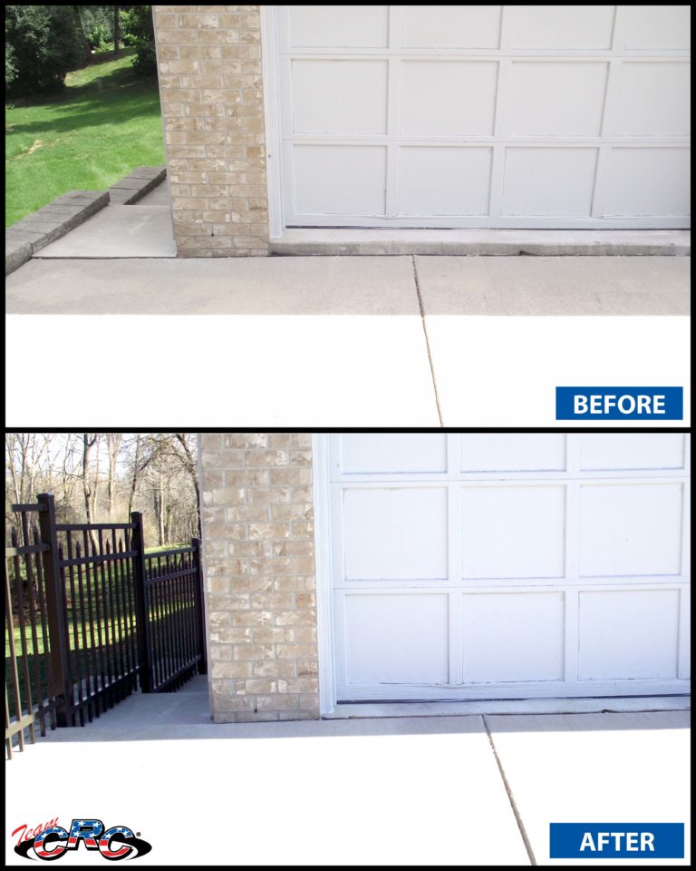 Garage Approach Before & After – CRC Concrete Raising Corp.